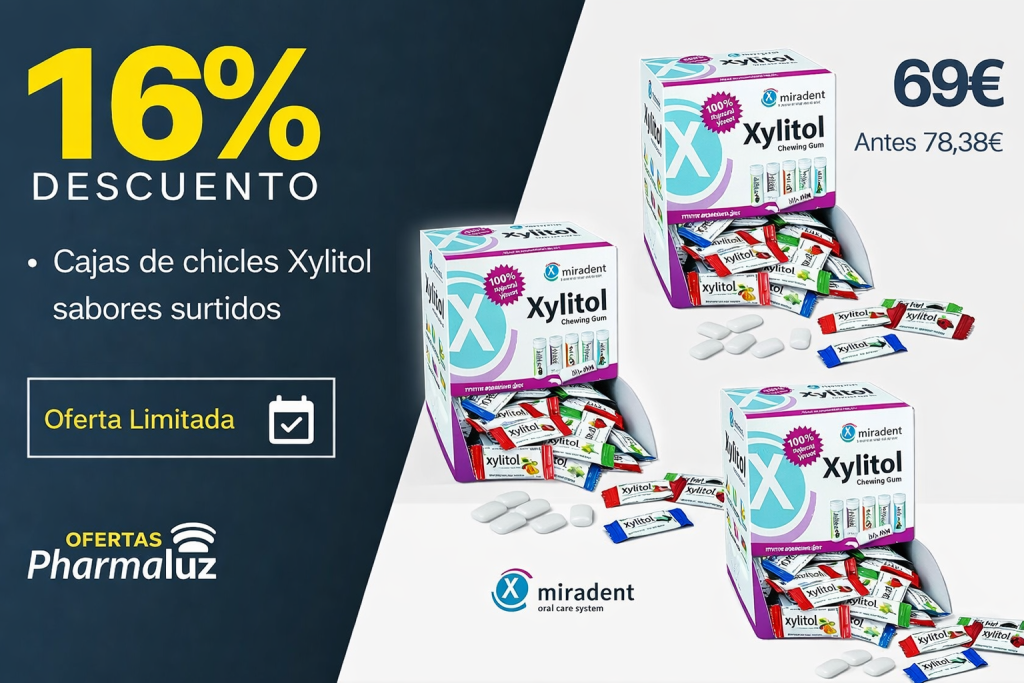 PACK OFERTA 3 CAJAS CHICLES XYLITOL 200X2 SABORES SURTIDOS - Pharmaluz